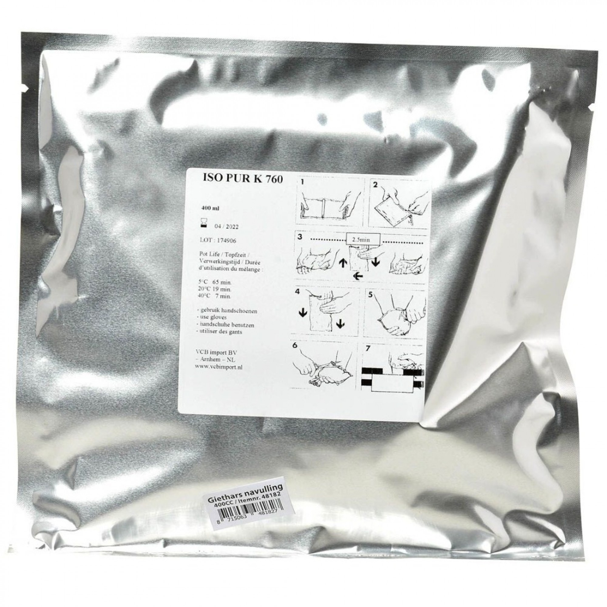 OBO Navulling Losse Giethars voor Gietmof - Grondmof - Kabeldoos 400cc